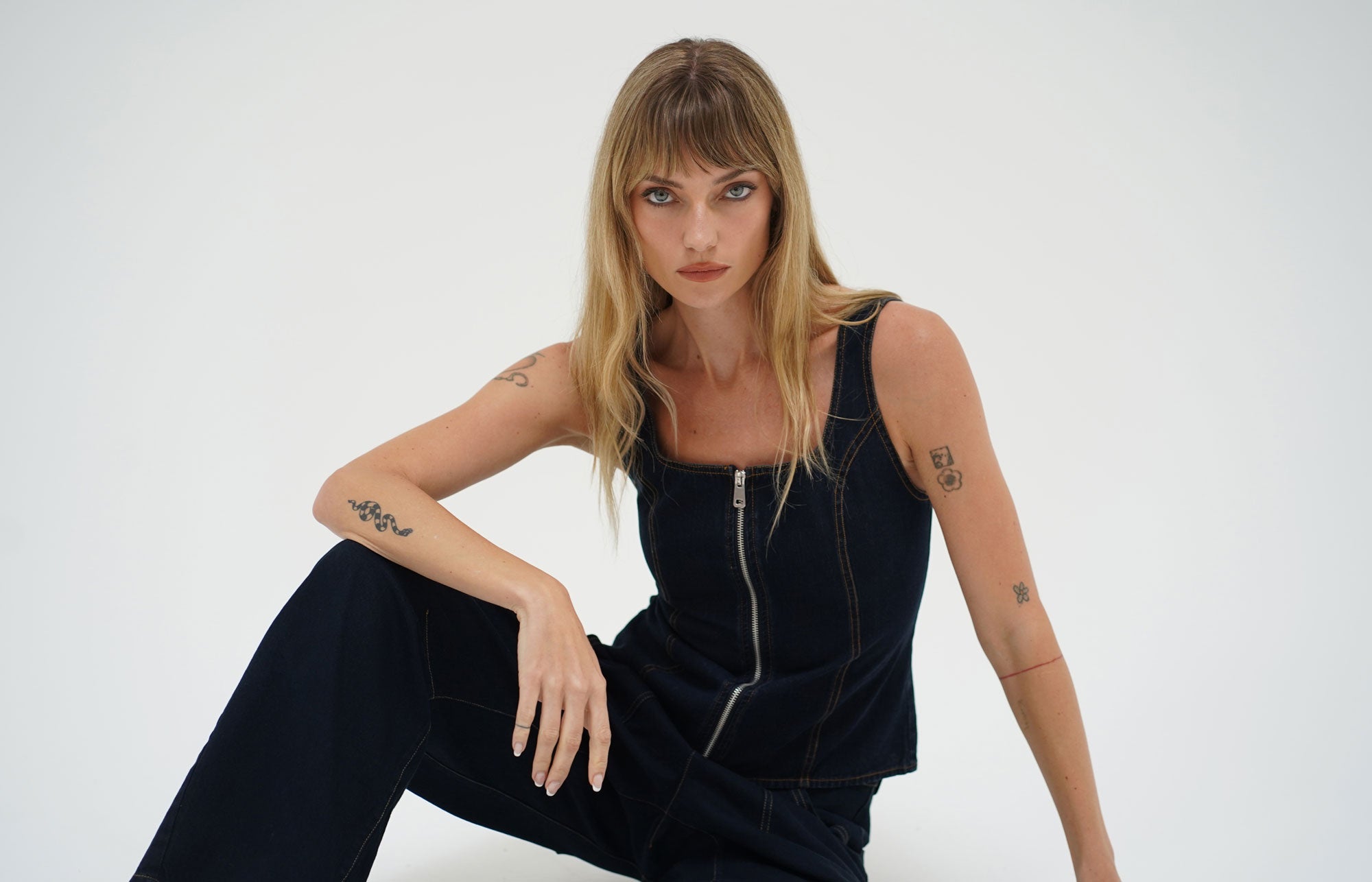 LNA Deep U Ribbed Tank in White – LNA Clothing