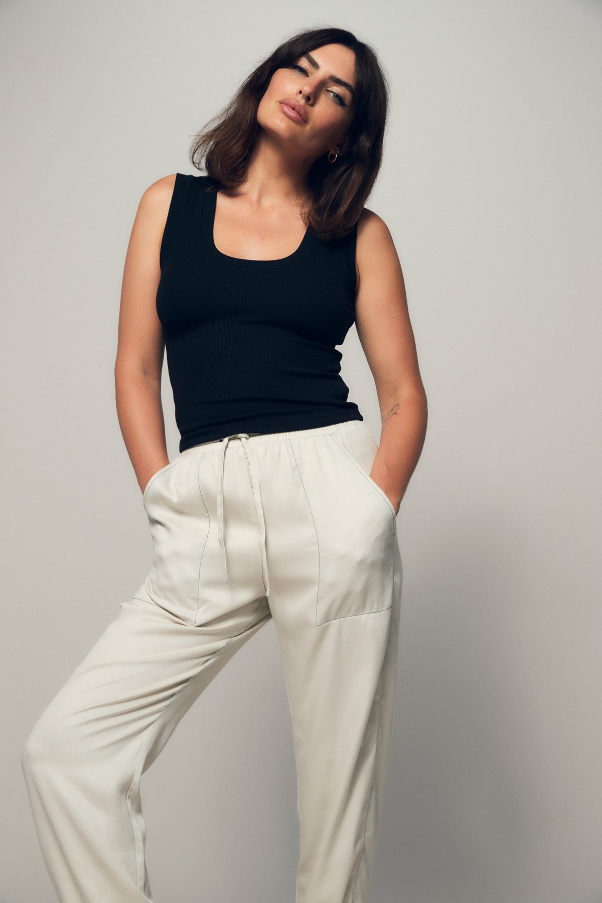 LNA Deep U Ribbed Tank in Black – LNA Clothing